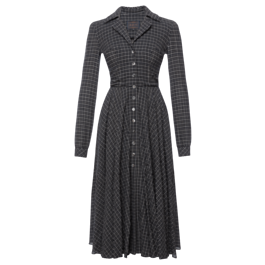 Negotiation Dress charcoal check - Dresses by Lena Hoschek