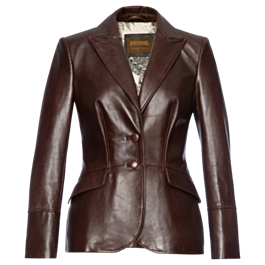 Carrie Leather Jacket chestnut - Jackets & Coats by Lena Hoschek